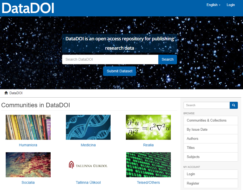 Data Repositories – Data Search