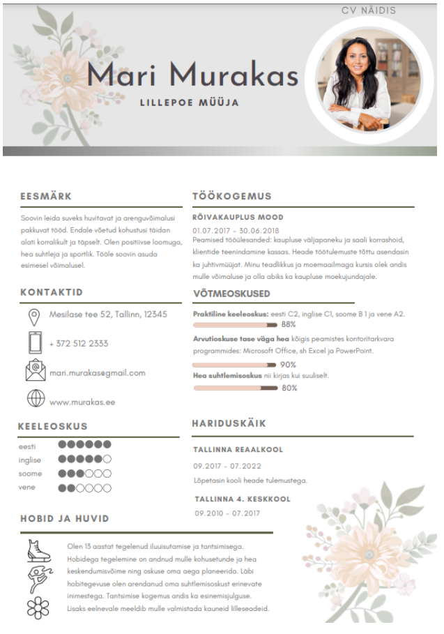 2.1. Curriculum Vitae ehk CV – Edujategu20